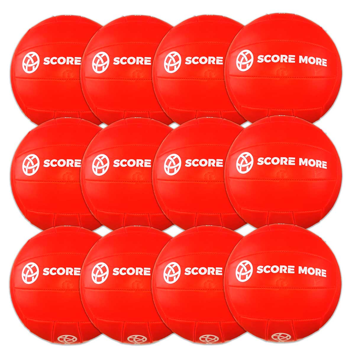 Gaelic Football Trainer Size 5 Red 12 Pack 70% recycled rubber — SCORE MORE